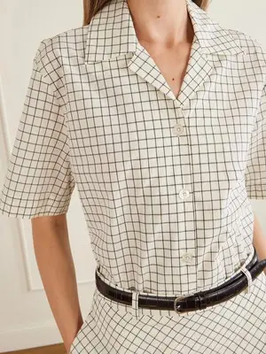 RÓHE Checked Cotton-blend Shirt