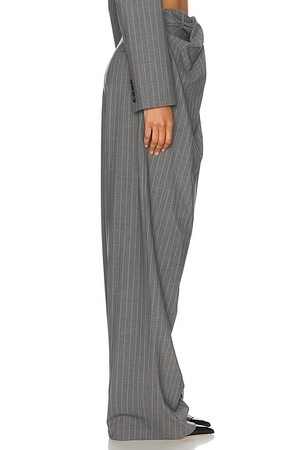 Monse Twist Pinstripe Trouser - Grey