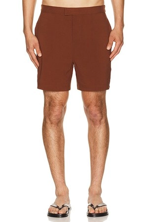 Cult Gaia Nicco Swim Short - Saddle