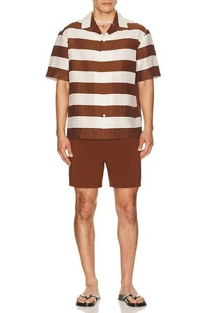 Cult Gaia Nicco Swim Short - Saddle