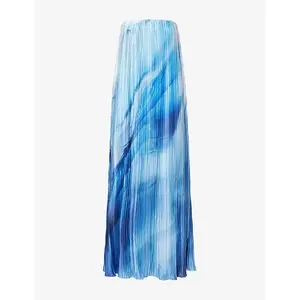 4TH & RECKLESS Finley Pleated Woven Maxi Dress - Blue