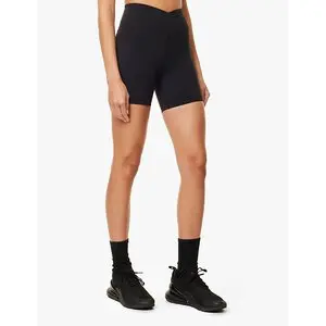 TALA Dayflex Wrap Stretch-woven Cycling Shorts - Shadow Black