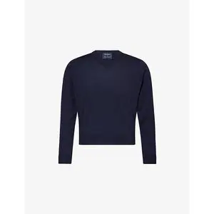 John Smedley X Bill Nighy Merino Wool V-neck Jumper - Midnight/ntm