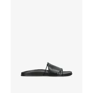 THE ROW Vivienne Leather Slide Sandals - Black