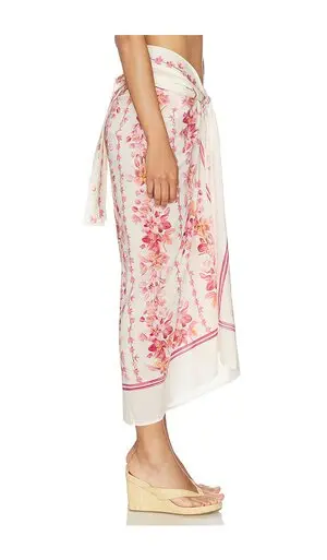 Agua Bendita Lavanda Paro Midi Skirt