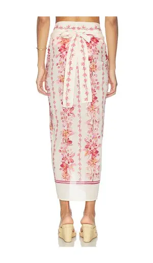 Agua Bendita Lavanda Paro Midi Skirt
