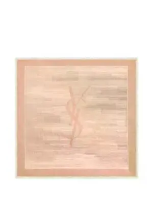 Saint Laurent Cassandre Square Scarf - Neutrals