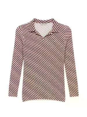 BOTTEGA VENETA Bottega Veneta Striped Silk Polo Top
