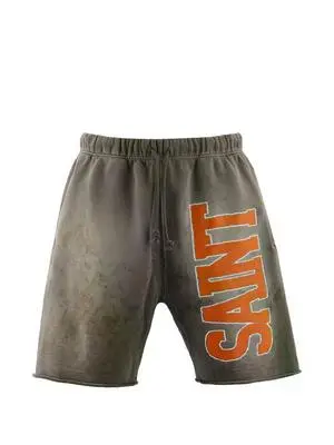 SAINT MXXXXXX Logo Print Track Shorts