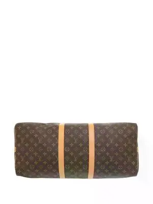 LOUIS VUITTON 1999 Monogram Keepall Bandouliere 55 Travel Bag