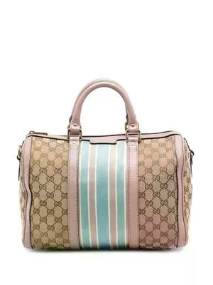 Gucci Gg Canvas Web Joy Boston Bag Satchel - Neutrals