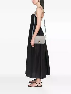 Loewe Bicolor Leather Flap Crossbody Bag - Grey