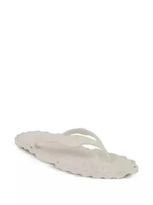 Zimmermann Scalloped Edge Flip Flops - Neutrals