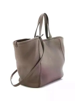 Celine Folded Cabas Leather Small Tote Bag - Neutrals