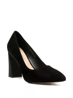 SERGIO MORETTI FIRENZE Pointed-toe Block-heel Pumps - Black