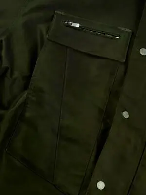 FFFPOSTALSERVICE Ff Bunker Waxed Reflective-panel Jacket
