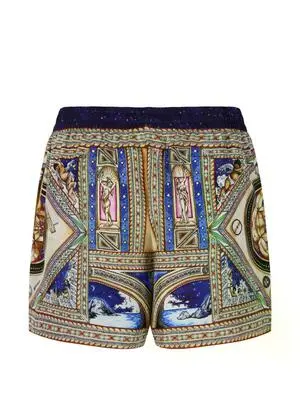 Casablanca Graphic Print Shorts - Neutrals