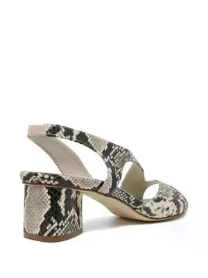 VIC MATIE Snakeskin-effect Slingback Sandals