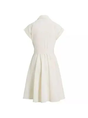 Ralph Lauren Pin-tucked Belted Dress