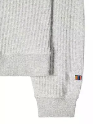 Paul Smith Waffle-knit Raglan-sleeve Sweatshirt - Grey