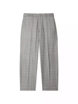 Paul Smith Checked Relaxed-fit Tailored Trousers - Grey