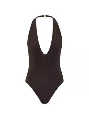 Zimmermann Luna Halterneck Bodysuit - Brown