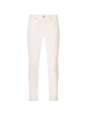 DONDUP Logo Plaque Turn-up Slim-fit Jeans