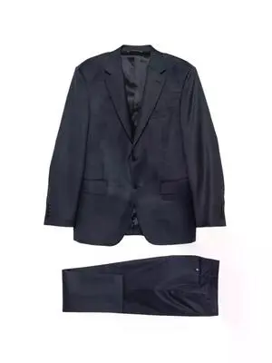Canali Pocket Micro-check Suit - Blue