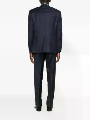 Canali Pocket Micro-check Suit - Blue