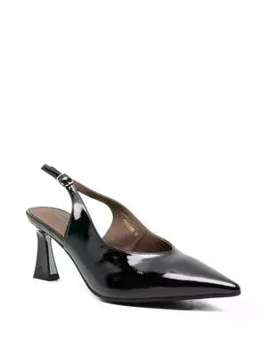 SERGIO MORETTI FIRENZE Pointed Toe Slingback Pumps - Black
