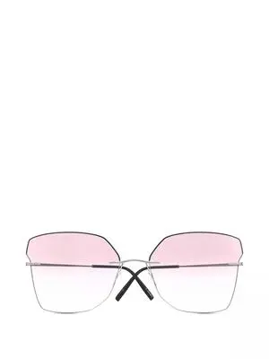 SILHOUETTE Titan Minimal Art Geometric-frame Eyeglasses - Silver