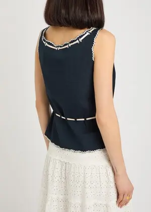 Rixo Cassara Embroidered Cotton Top