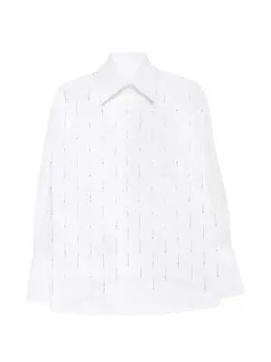 ARMARIUM Malik Crystal Embellished Long-sleeve Shirt - White
