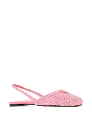 Prada Crochet Slingback Ballerinas
