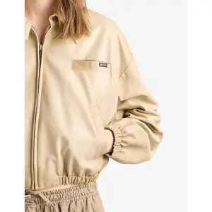 Prada Cropped Nappa Leather Jacket - Neutral