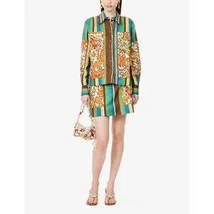 ALEMAIS Charlie Striped Floral Linen Shirt