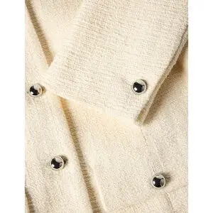 Whistles Cropped Bouclé Woven Jacket