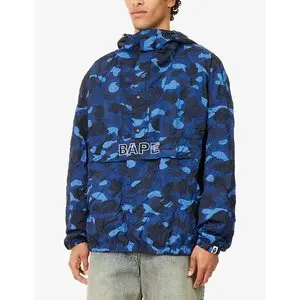 A BATHING APE Camouflage Print Hooded Shell Jacket