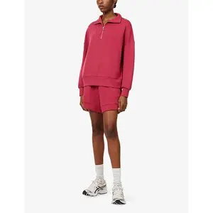 Varley Hawley Half-zip Stretch-woven Sweatshirt - Rich Raspberry