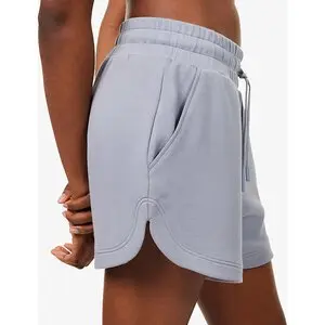 Varley Coulter High-rise Stretch-jersey Shorts - Wind Blue