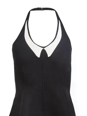 FLEUR DU MAL Collared Flare Mini Dress
