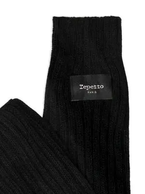 Repetto Ribbed Logo Patch Legwarmers