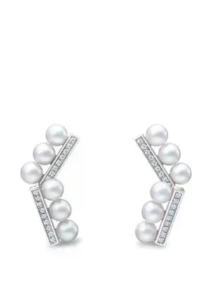 TASAKI Balance Neo Pearl And Diamond Earrings - Silver