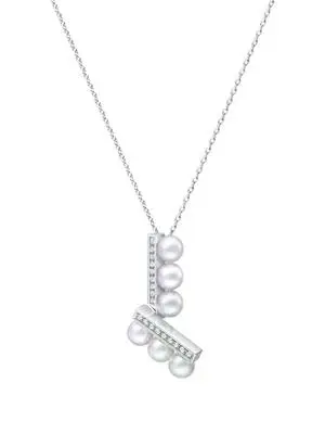 TASAKI Balance Arm Neo Pearl And Diamond Necklace