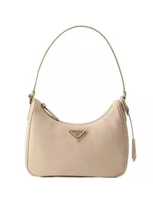 Prada Prada Re-Edition 2005 Nubuck And Saffiano Leather Mini-Bag Neutrals