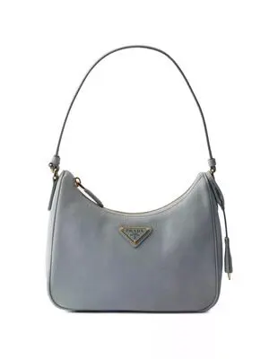 Prada Re-edition 2005 Nubuck And Saffiano Leather Mini-bag - Blue