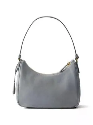 Prada Re-edition 2005 Nubuck And Saffiano Leather Mini-bag - Blue
