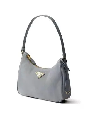 Prada Re-edition 2005 Nubuck And Saffiano Leather Mini-bag - Blue