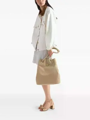 Prada Mariner Large Re-nylon Bucket Bag - Neutrals