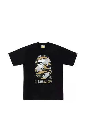 A BATHING APE Ape Head Camouflage-print T-shirt - Black